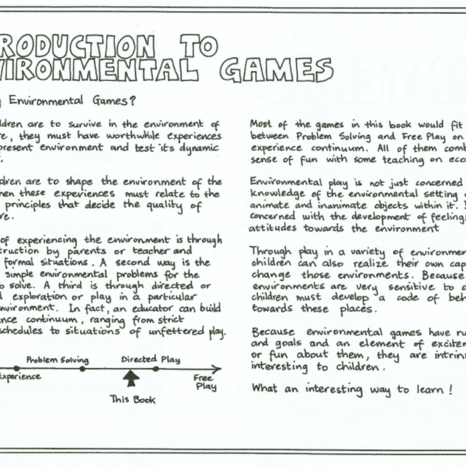 Environmental Games – Outdoors (in PDF format) – Gould League